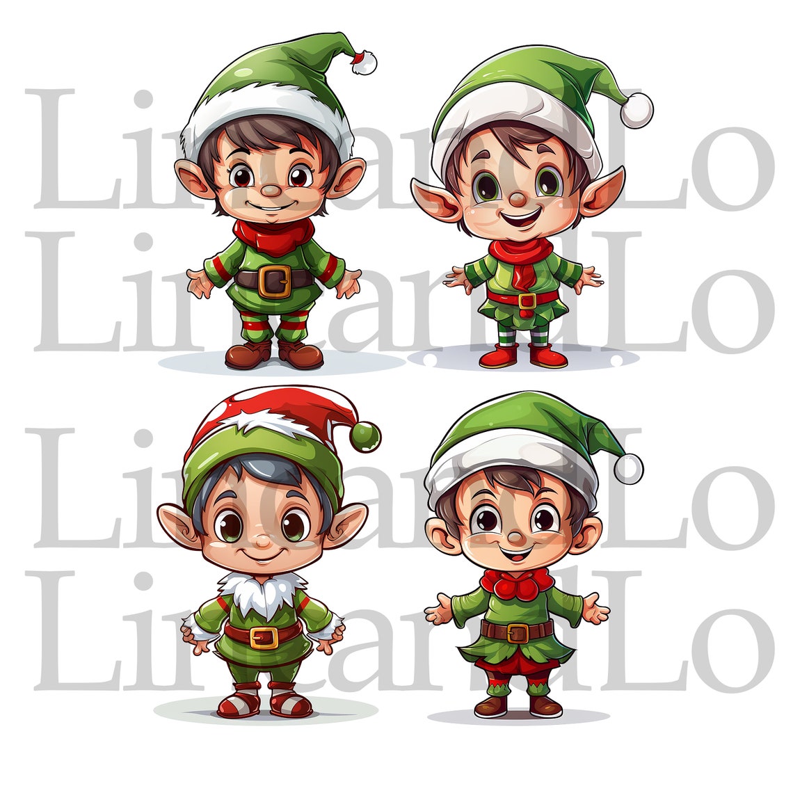 Elf PNG, Christmas Sublimation Clip Art, Elves Clipart, Commercial Use ...