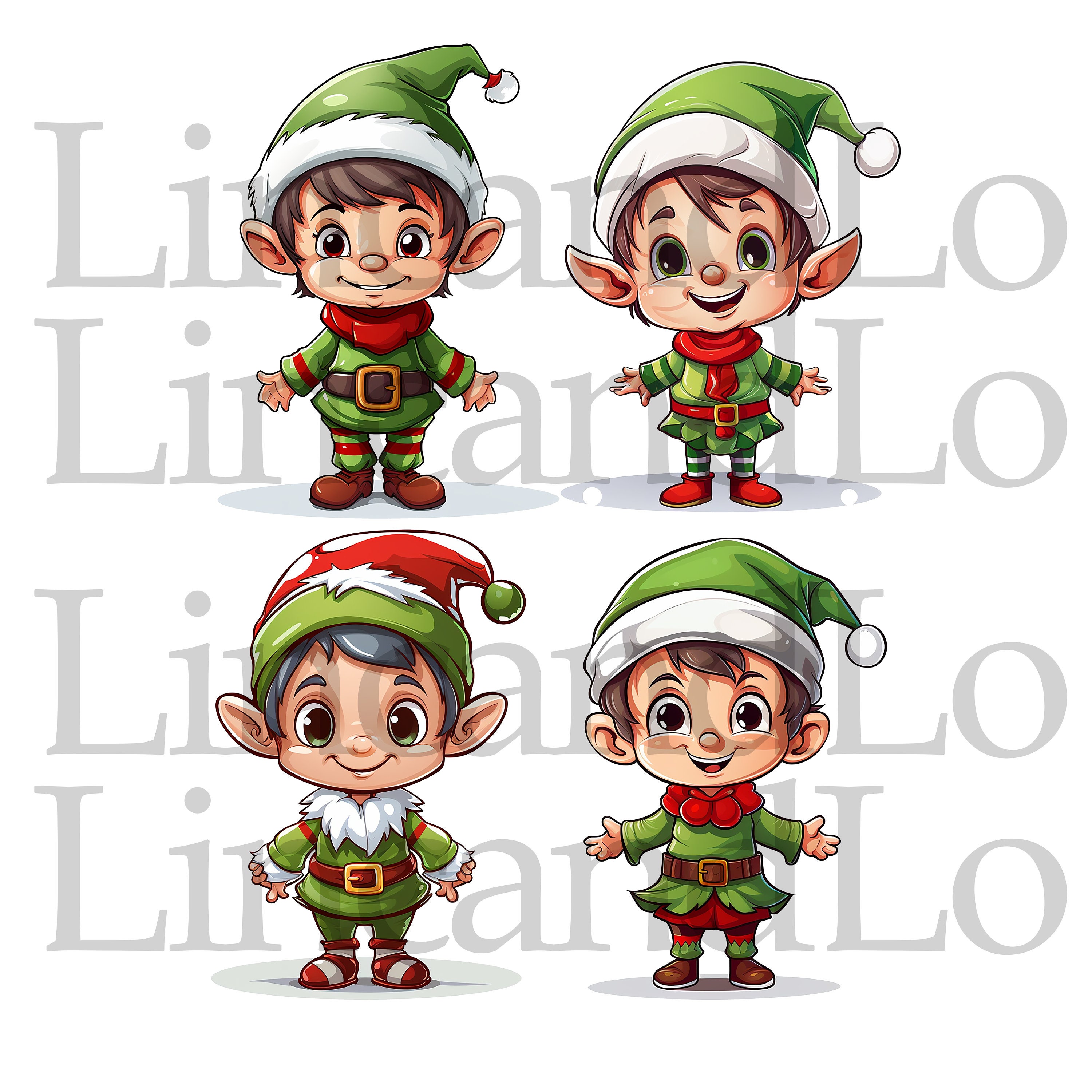 Elf PNG, Christmas Sublimation Clip Art, Elves Clipart, Commercial Use ...