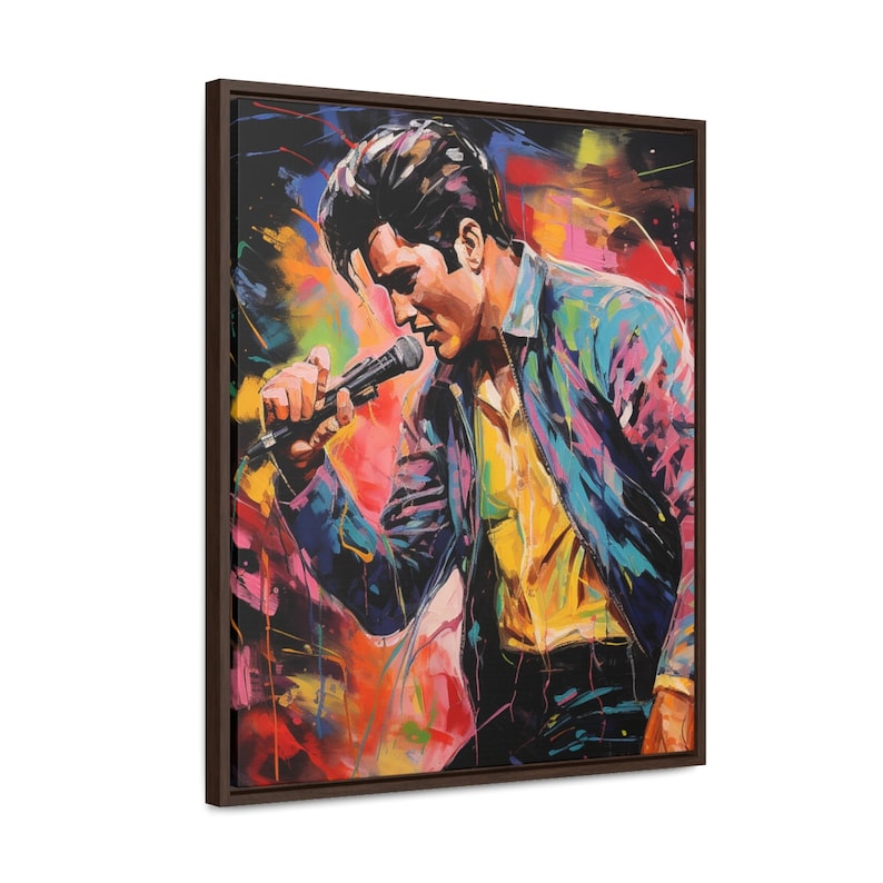 Elvis Presley Portrait Painting Print Canvas the King of Rock Wall Art ...