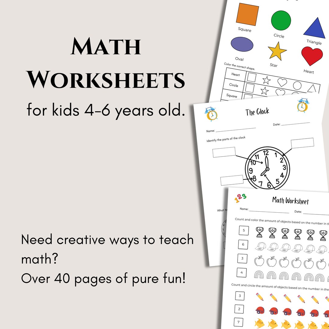 Kindergarten Math Workbook, Addition Sheets, Counting Worksheets, Money ...