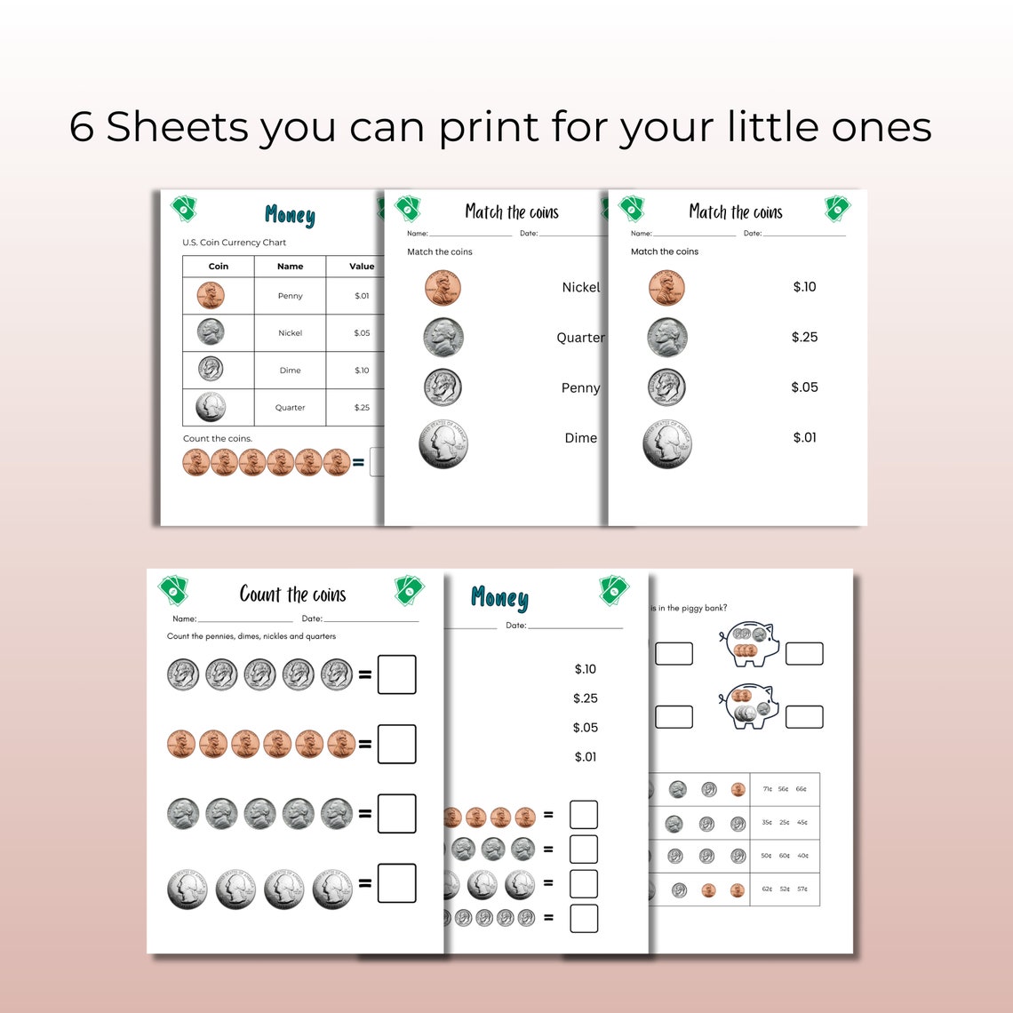 Money Worksheets for Elementary Teachers, Counting Money Activity ...