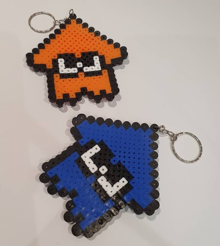Splatoon Keyrings Perler Bead Splatoon Keychain - Etsy