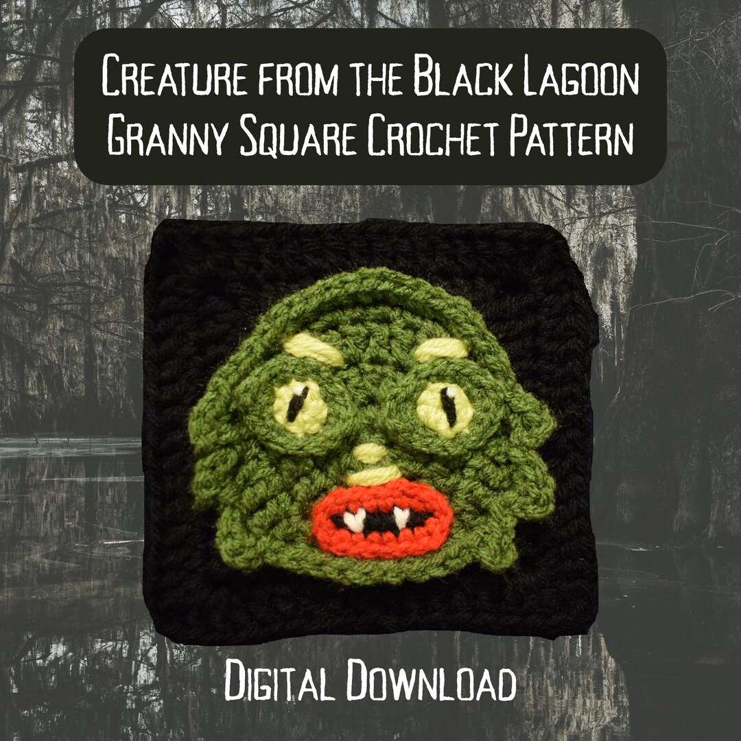The Creature From the Black Lagoon Crochet Granny Square Pattern ...