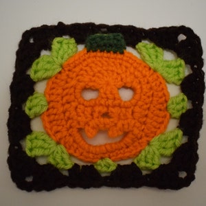Jack O'lantern Granny Square Pattern, Granny Square, Crochet Pattern ...
