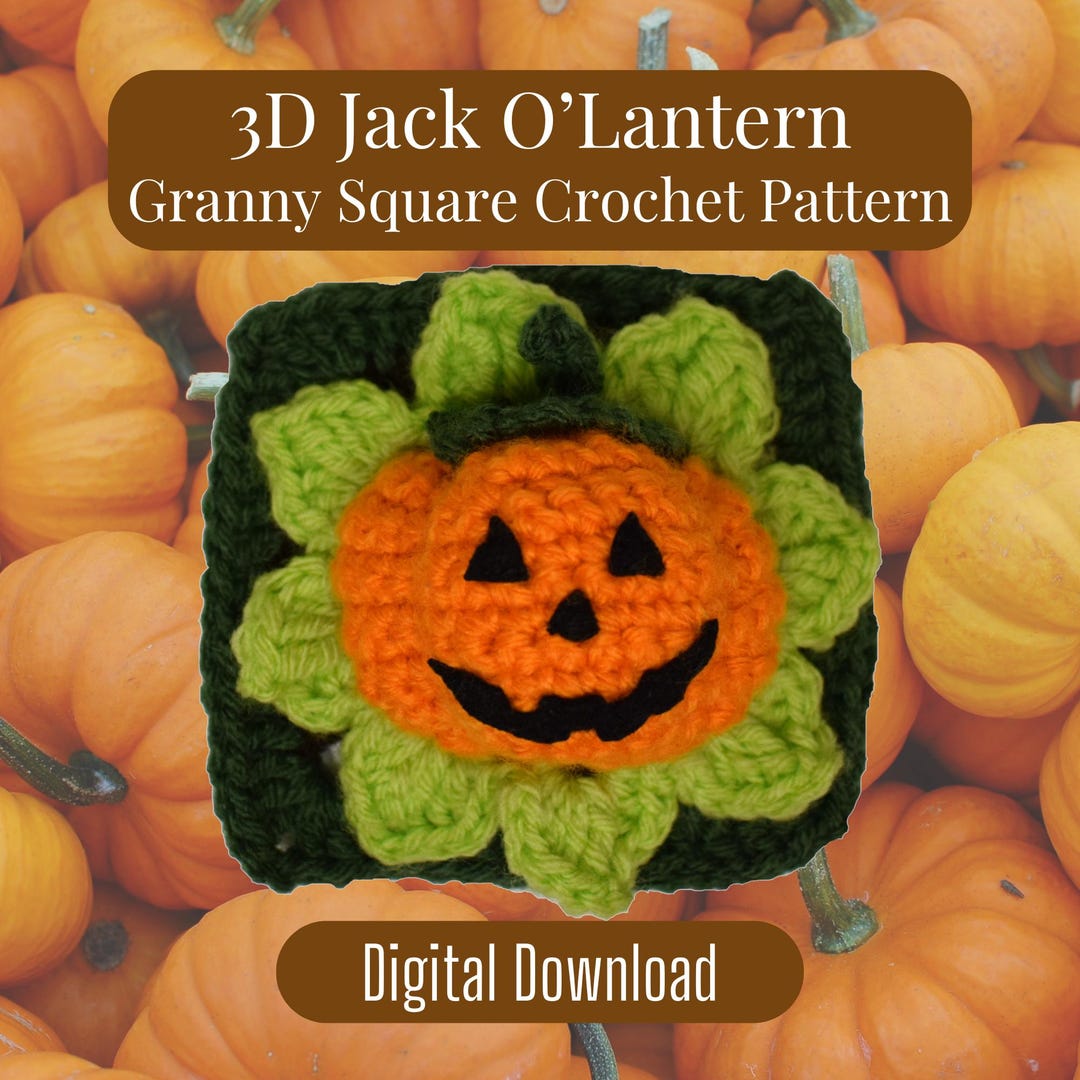 3D Jack O'lantern Granny Square Crochet Pattern (digital Download) - Etsy