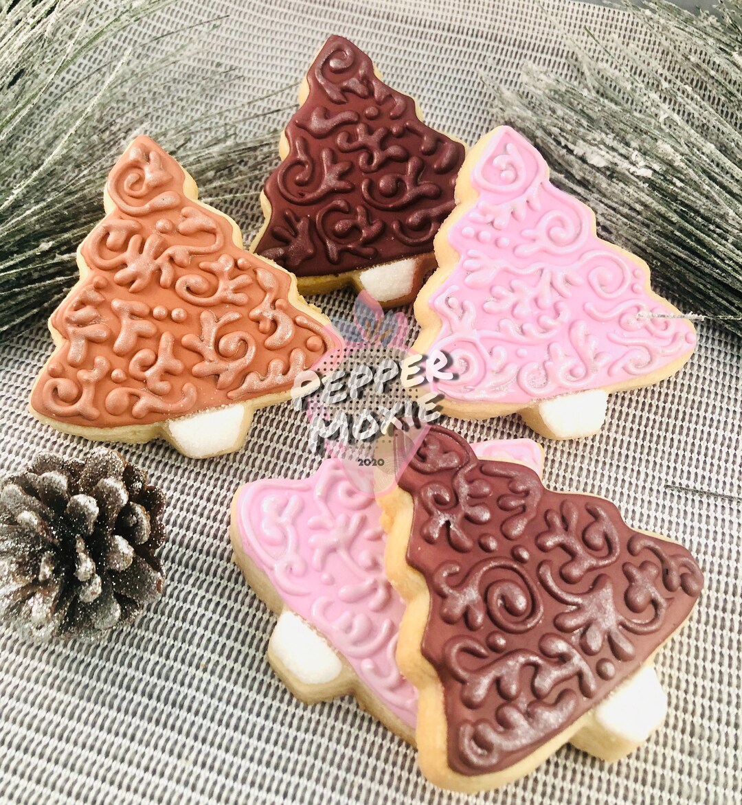 Christmas Tree Decorated Sugar Cookies, Christmas Cookies. Christmas ...