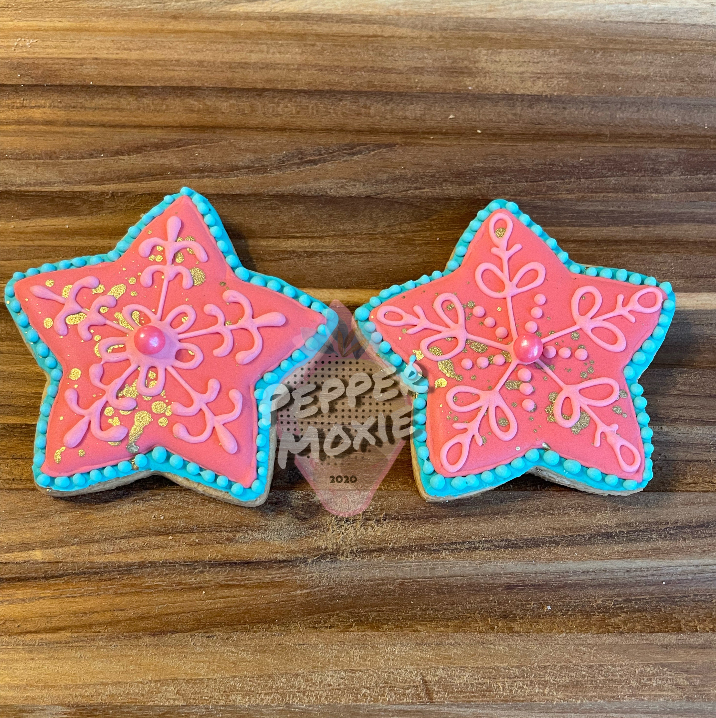 Stars Decorated Cookie, Star Sugar Cookie, Star Iced Cookie - Etsy
