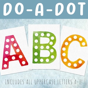 Alphabet Capital/uppercase Letter Dot Activity for Homeschool, Pre-k ...