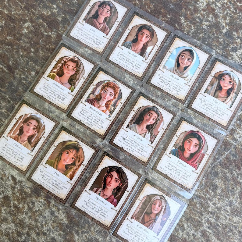 Printable Women of the Bible Character Cards - Digital PDF Download for ...