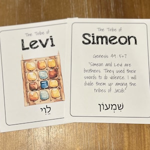 Twelve Tribes of Israel Flash Cards - Etsy