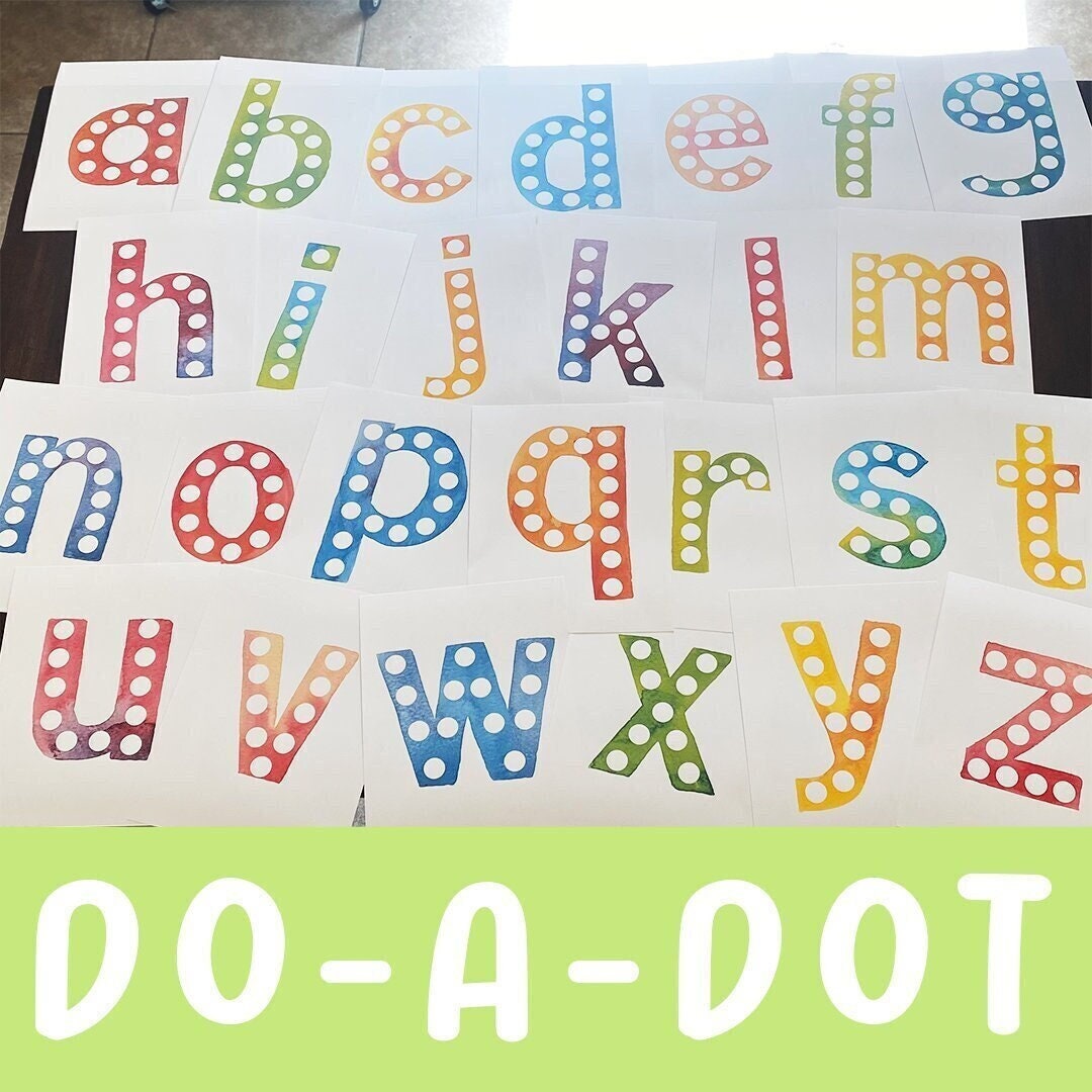 Alphabet Lowercase Letter Dot Activity for Homeschool, Pre-k, or ...