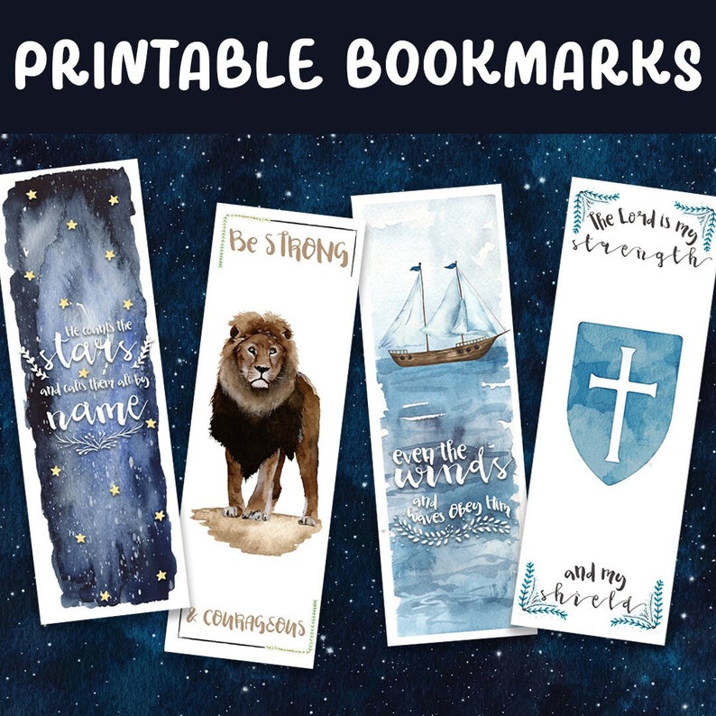 4 Scripture Bookmark Printables for Kids - Etsy