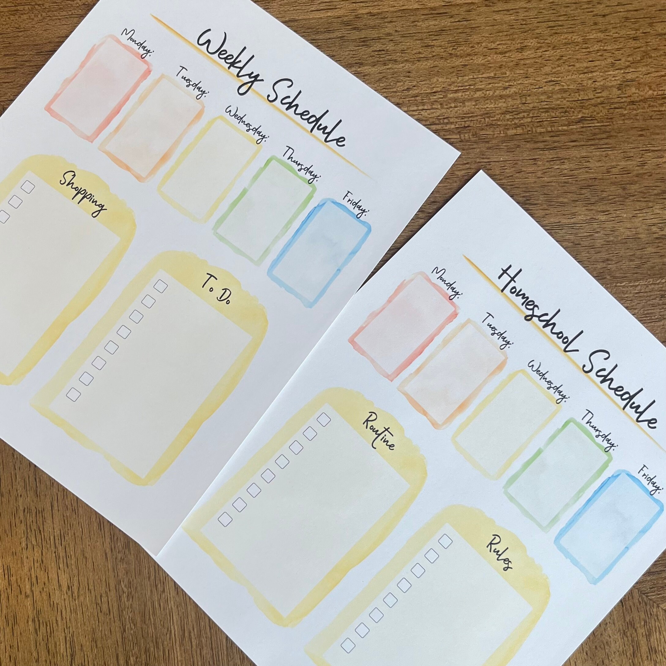 Printable Weekly Schedule for Moms Homeschool Planning Meal - Etsy