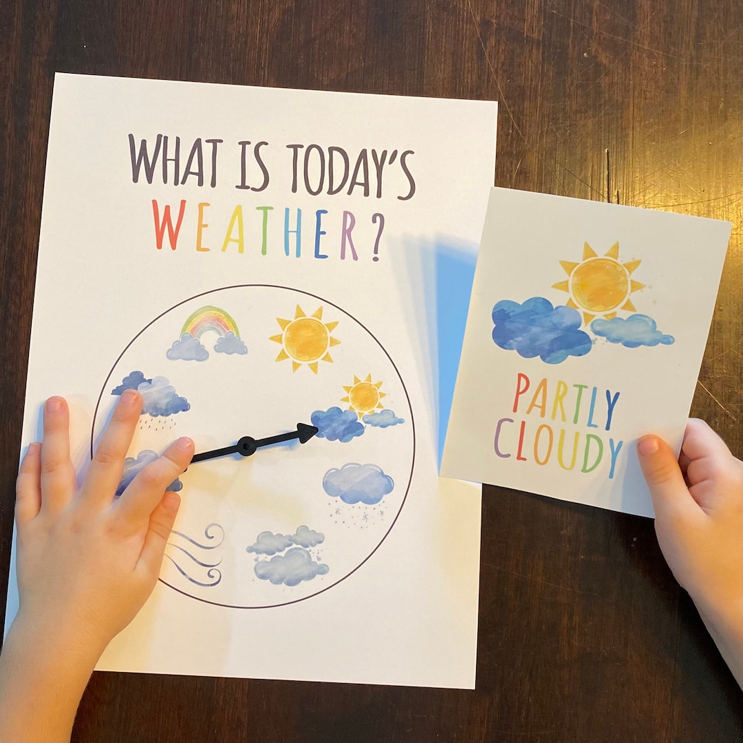 Weather Cards With Weather Chart for Homeschool, Pre-k, or Kindergarten ...