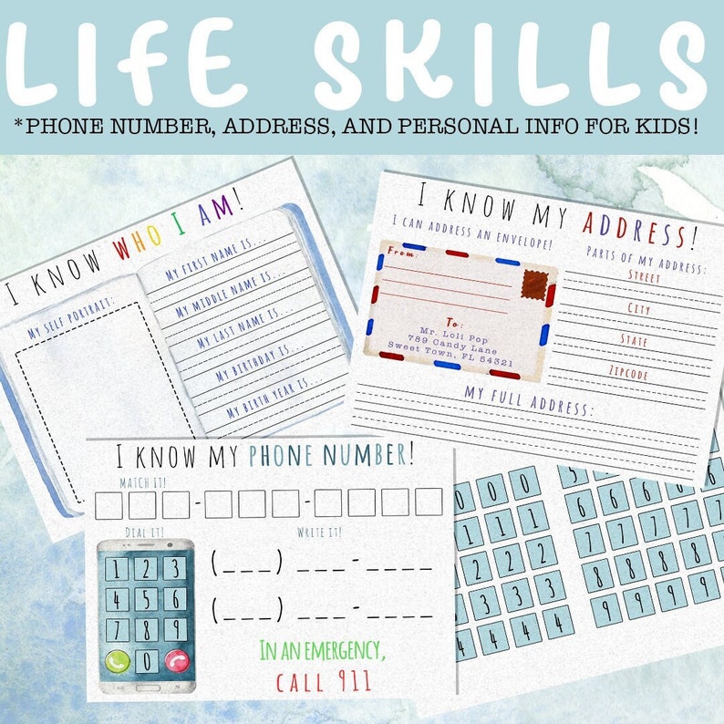 Life Skills Bundle for Homeschool, Pre-k, and Kindergarten - Etsy