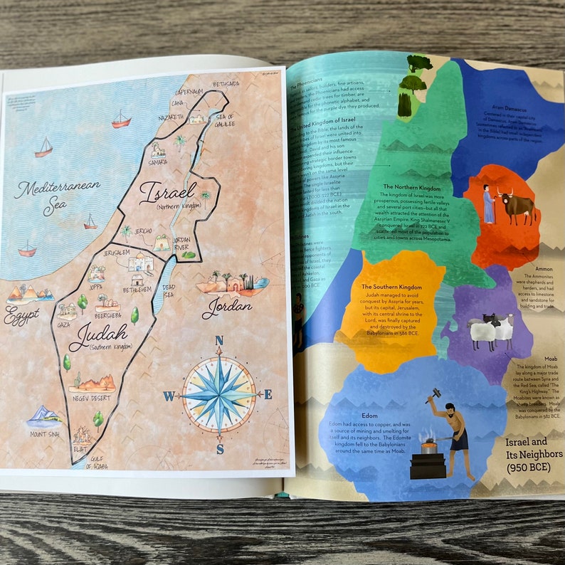 Kids Illustrated Map of Israel Poster Printable - Etsy