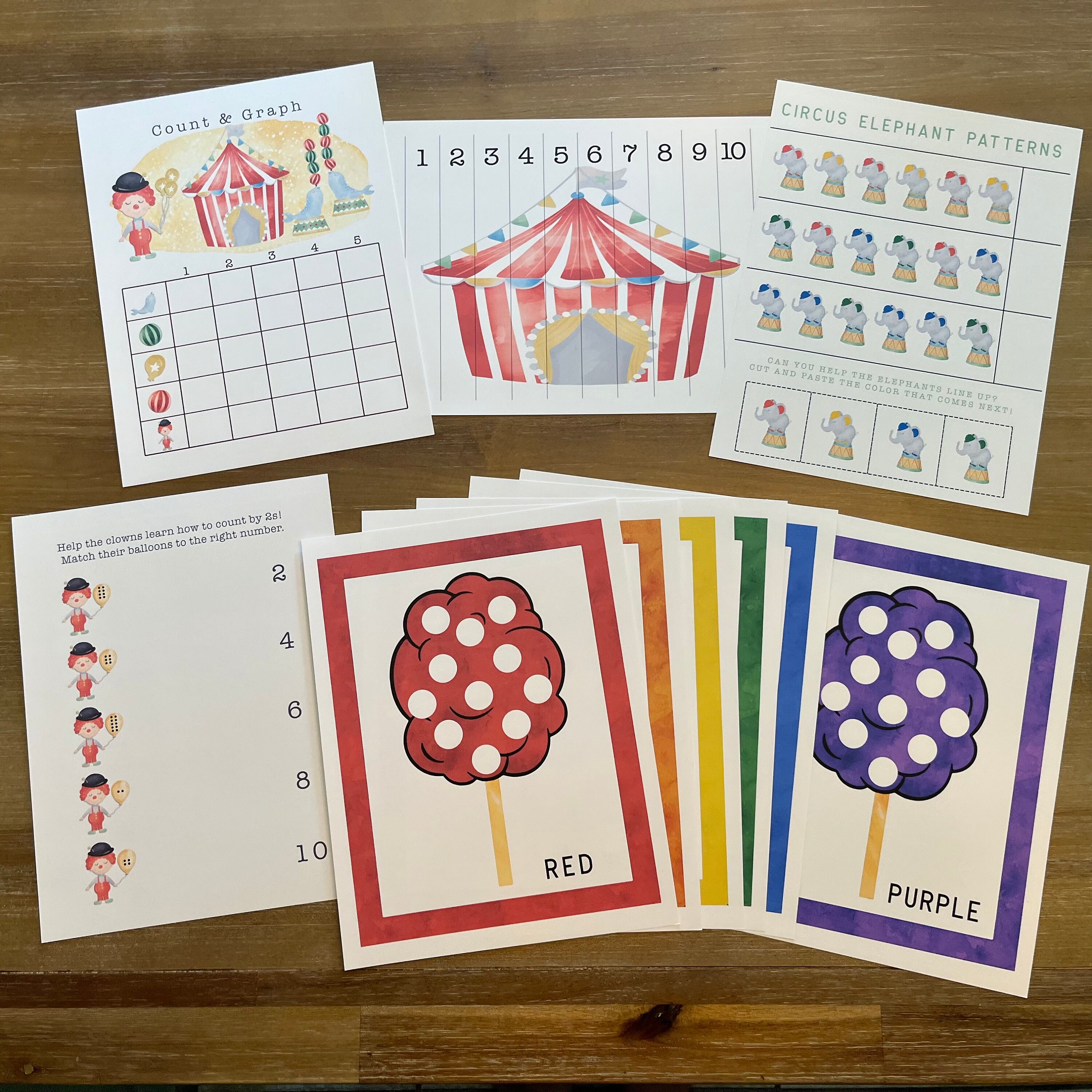 Kids Circus Activities for Homeschool, Pre-k, or Kindergarten - Etsy