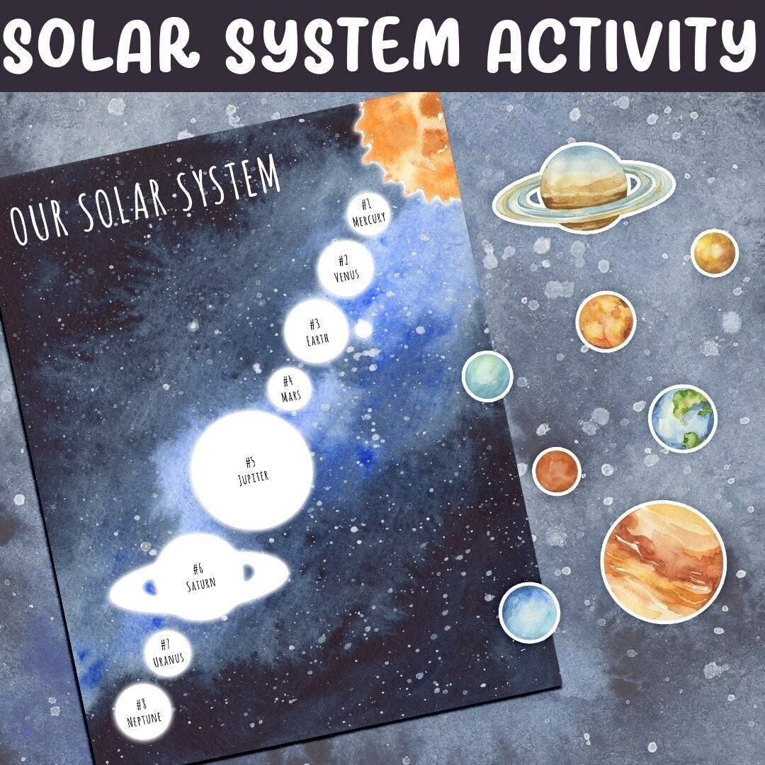 Solar System Planet Matching Activity - Etsy