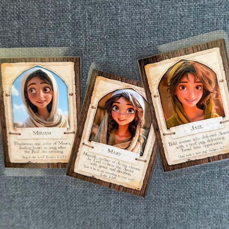 Printable Women of the Bible Character Cards - Digital PDF Download for ...