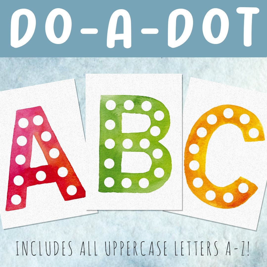 Alphabet Capital/uppercase Letter Dot Activity for Homeschool, Pre-k ...
