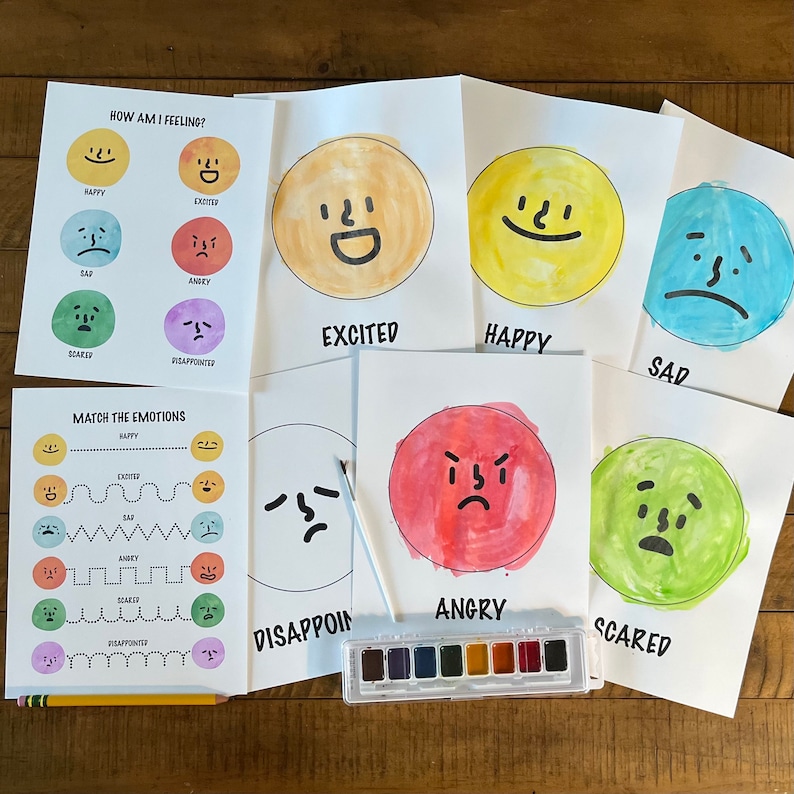 Kids Emotions Activities for Homeschool, Pre-k, or Kindergarten - Etsy
