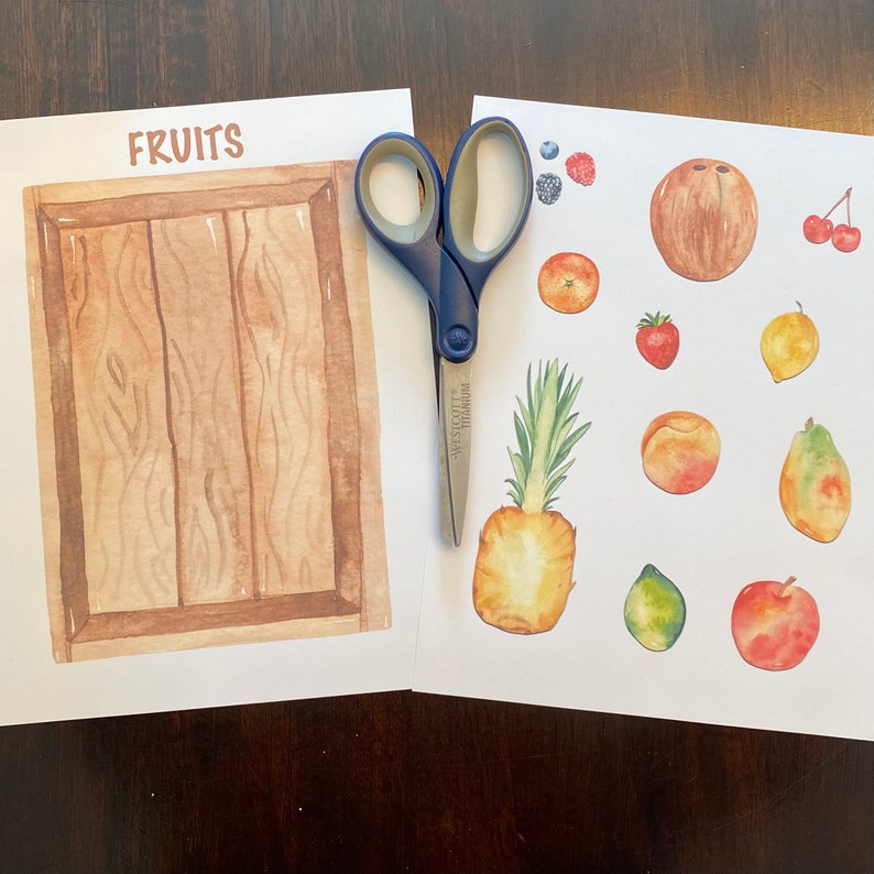 Fruit and Vegetable Sorting Activity for Homeschool, Pre-k, or ...