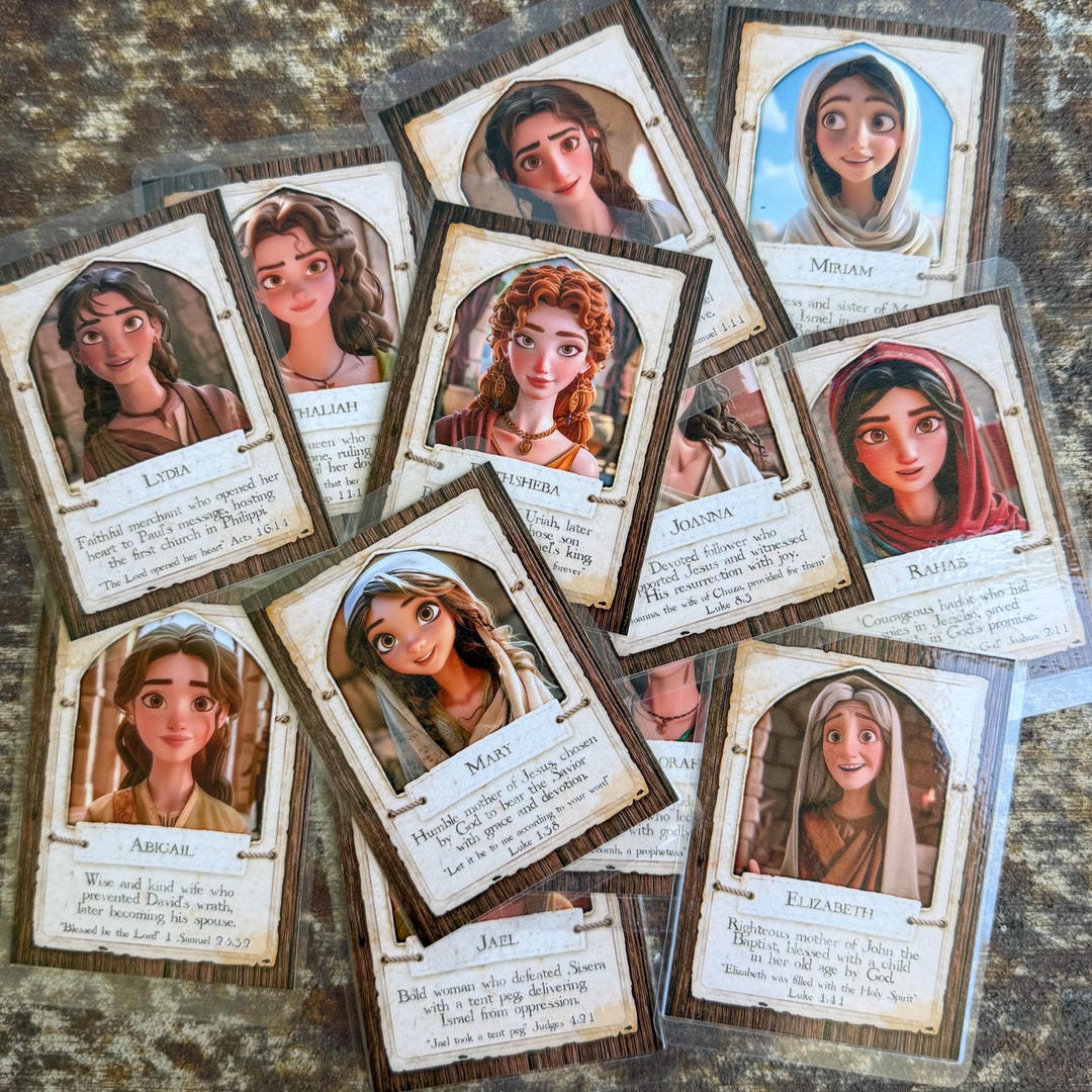 Printable Women of the Bible Character Cards - Digital PDF Download for ...