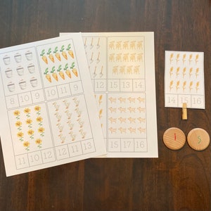 Farm Count and Clip Printable Math Activity for Homeschool, Pre-k, and ...