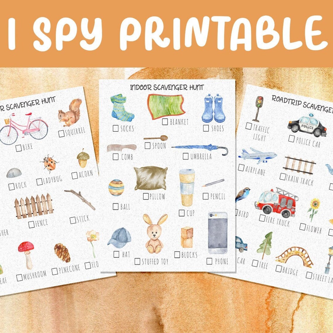 I Spy / Scavenger Hunt Activity - Etsy