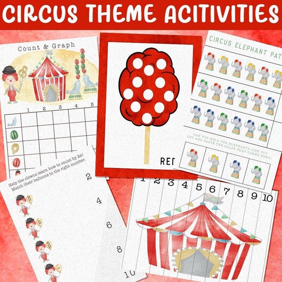 Kids Circus Activities for Homeschool Pre-k or Kindergarten - Etsy