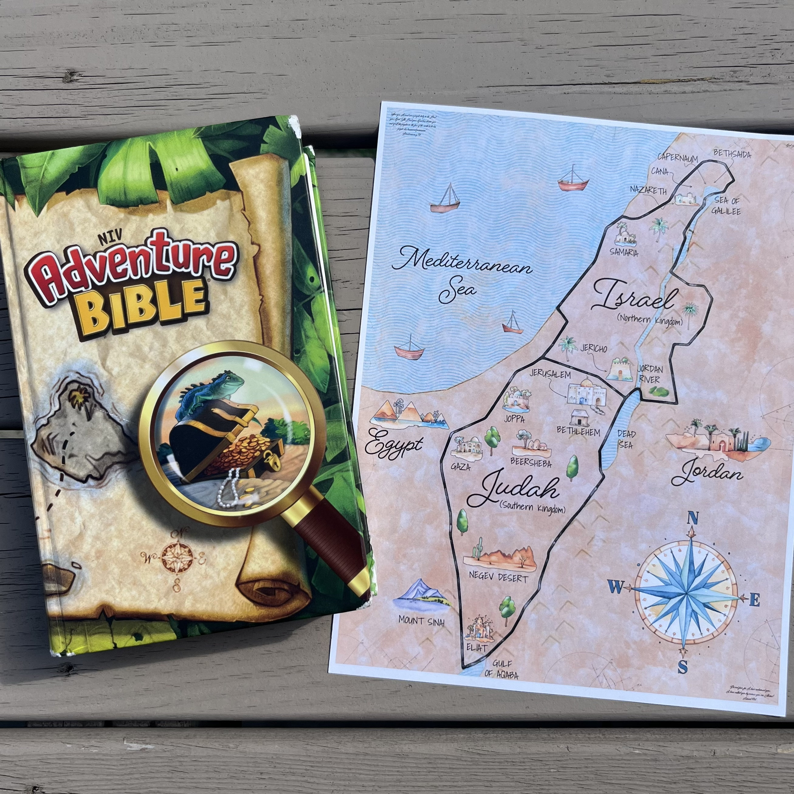 Kids Illustrated Map of Israel Poster Printable - Etsy