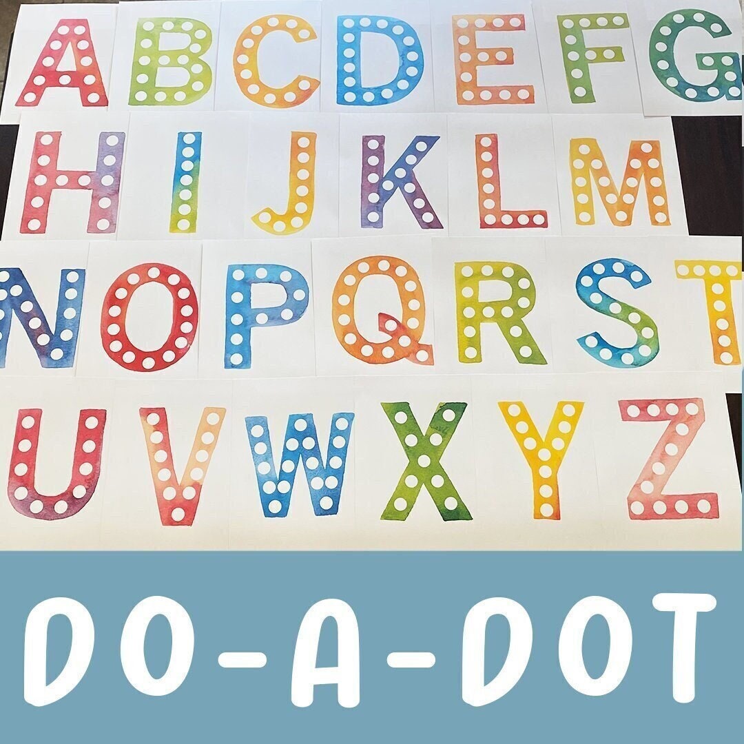 Alphabet Capital/uppercase Letter Dot Activity for Homeschool, Pre-k ...
