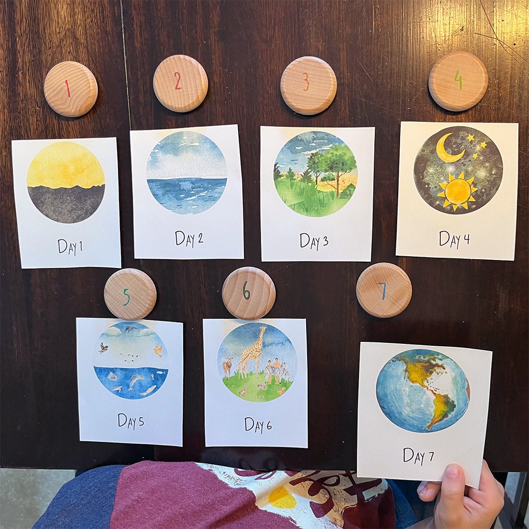 Days of Creation Flash Cards - Etsy