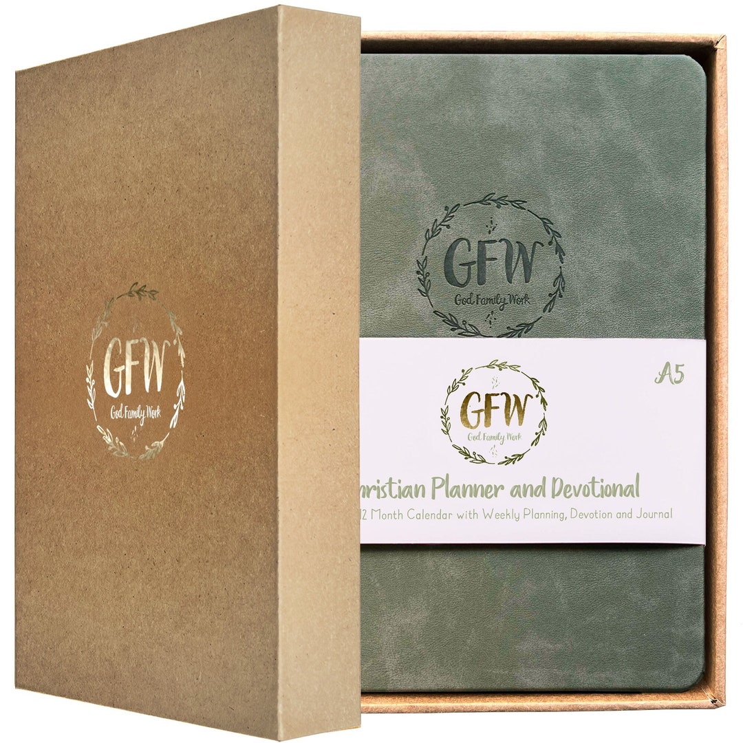 Christian Undated Yearly Calendar, Planner, and Devotional - Etsy