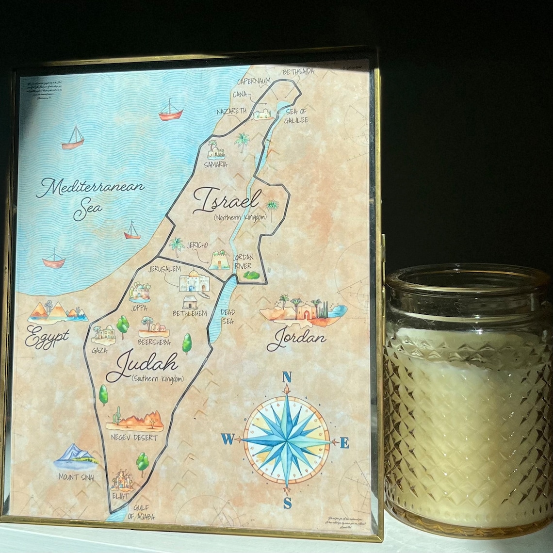 Kids Illustrated Map of Israel Poster Printable - Etsy