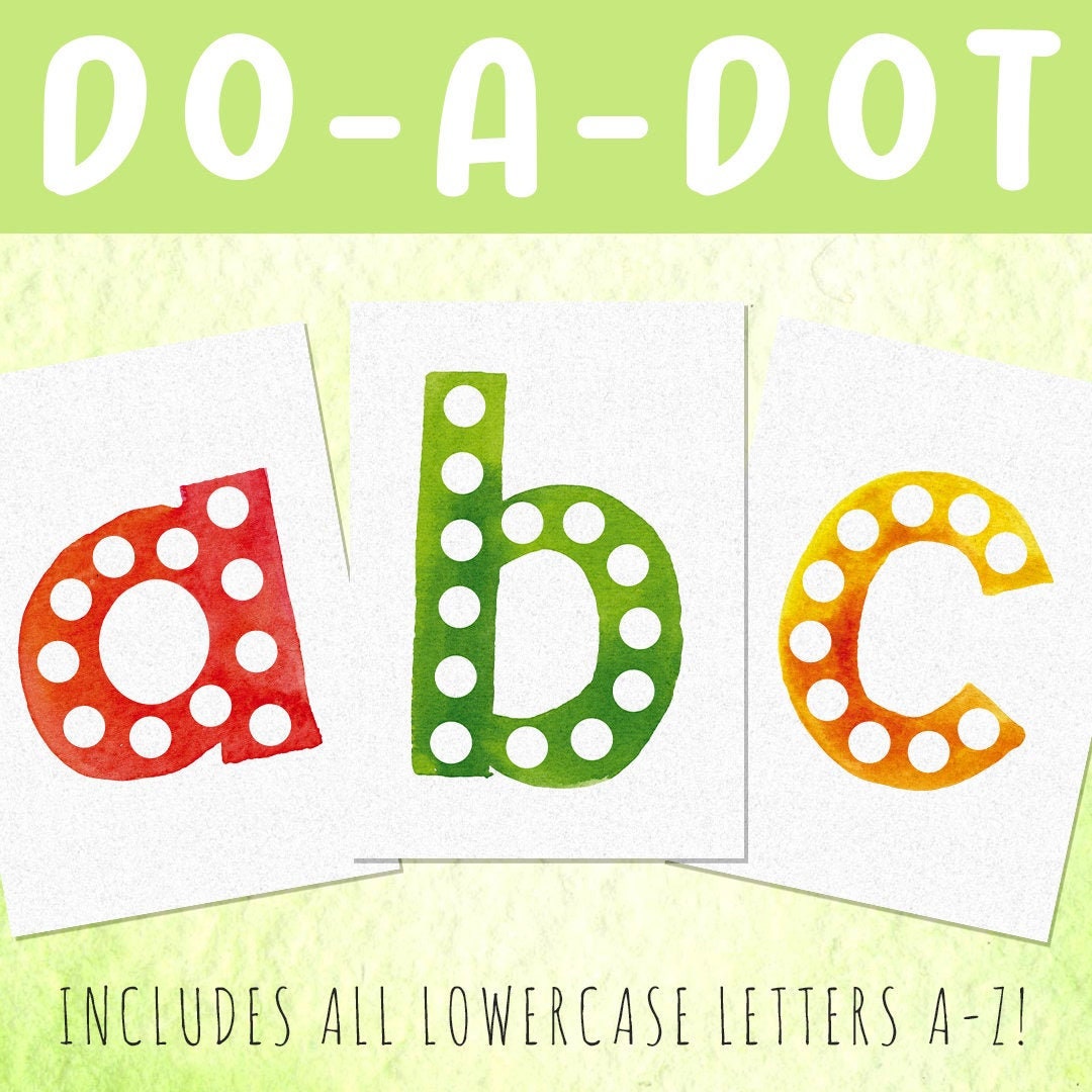 Alphabet Lowercase Letter Dot Activity for Homeschool, Pre-k, or ...
