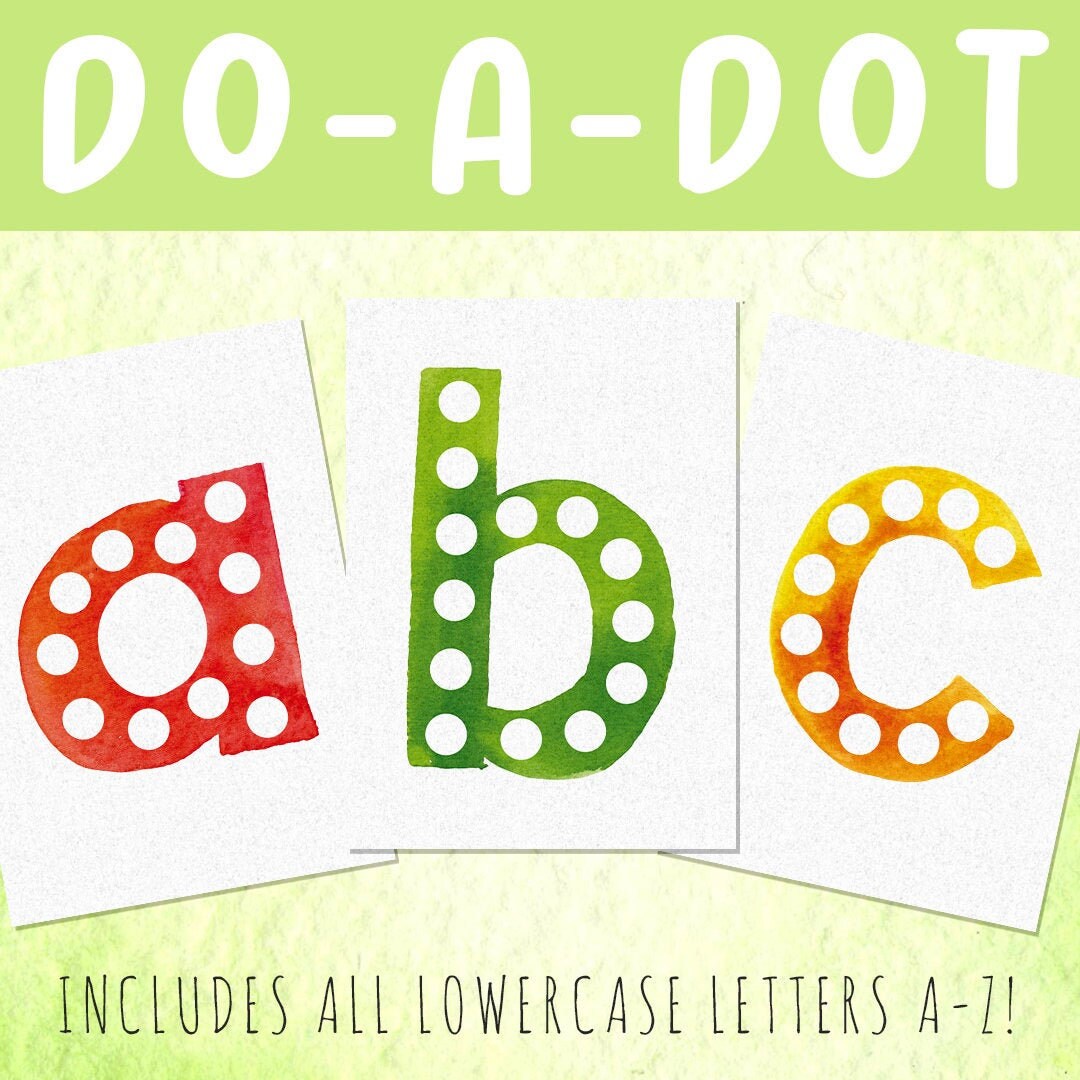 Alphabet Lowercase Letter Dot Activity for Homeschool, Pre-k, or ...