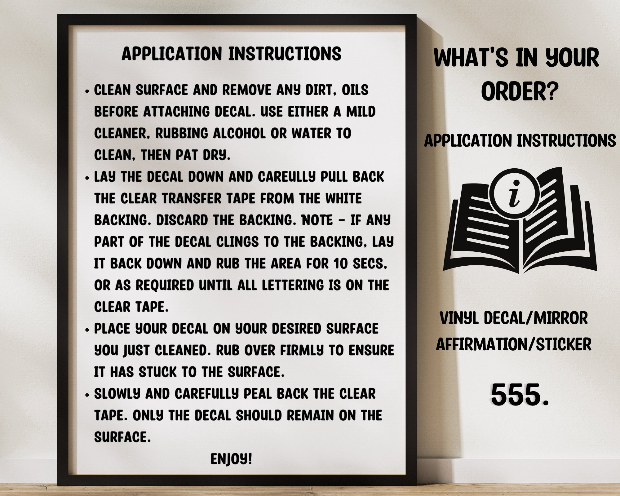 555 Angel Numbers Sticker | Mirror Sticker | Mirror Affirmation Vinyl ...