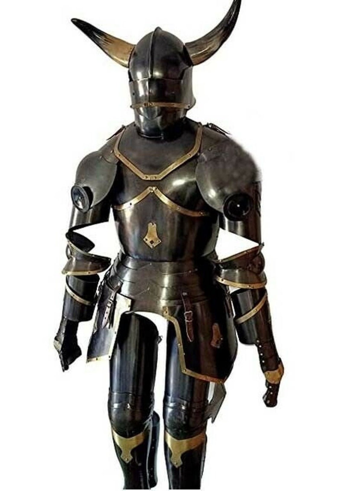 15th Century Medieval Warrior Bull Horn Full Armor Set - Etsy