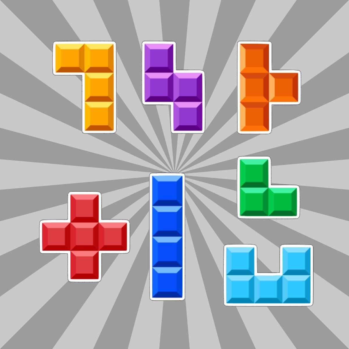 Tetris-inspired Vinyl Sticker Set – 7 Classic Game Pieces - Etsy