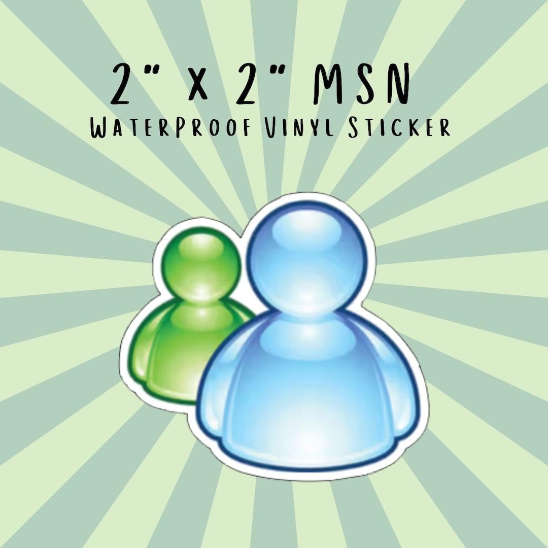 MSN Messenger Sticker - Retro 2000s Waterproof Vinyl Sticker ...