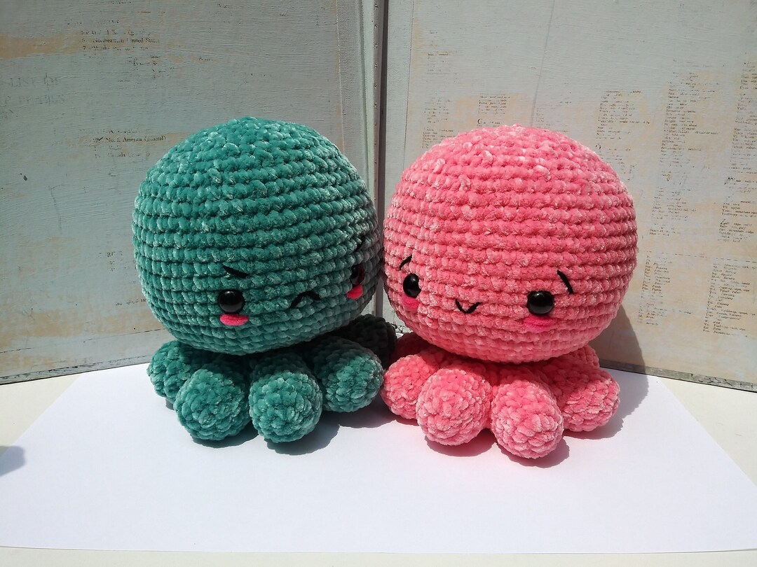 Crochet Octopus Plushie, Crochet Kawaii Octopus, Giant Crochet Octopi ...