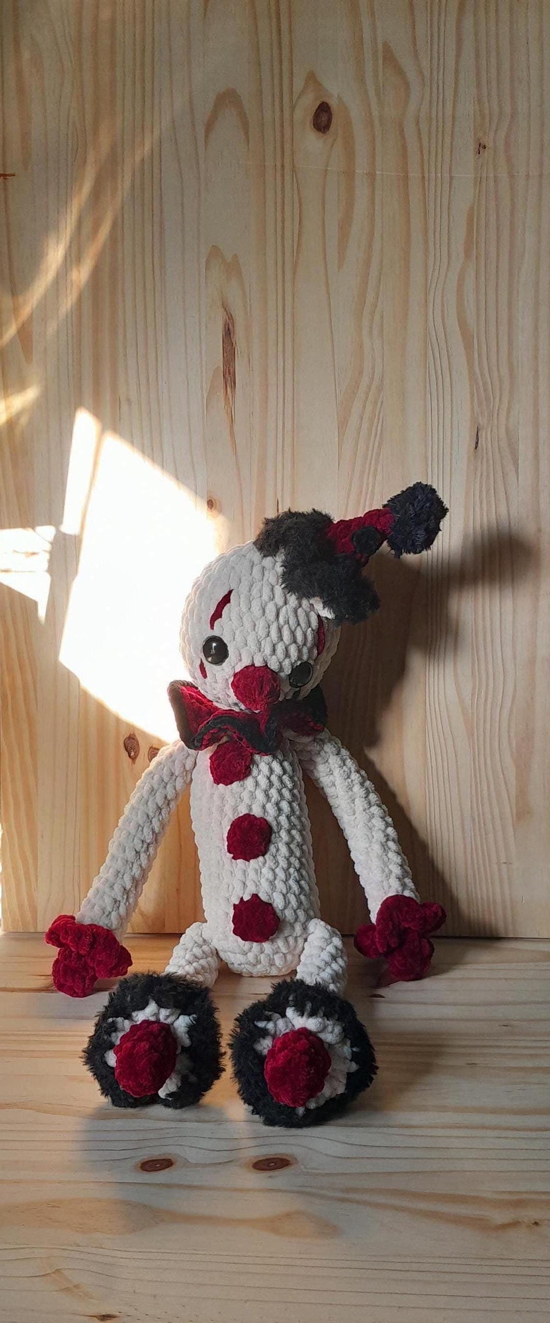 Jumbo Clown Plushie, Clown Plush Doll, Crochet Lanky Clown, Joker ...