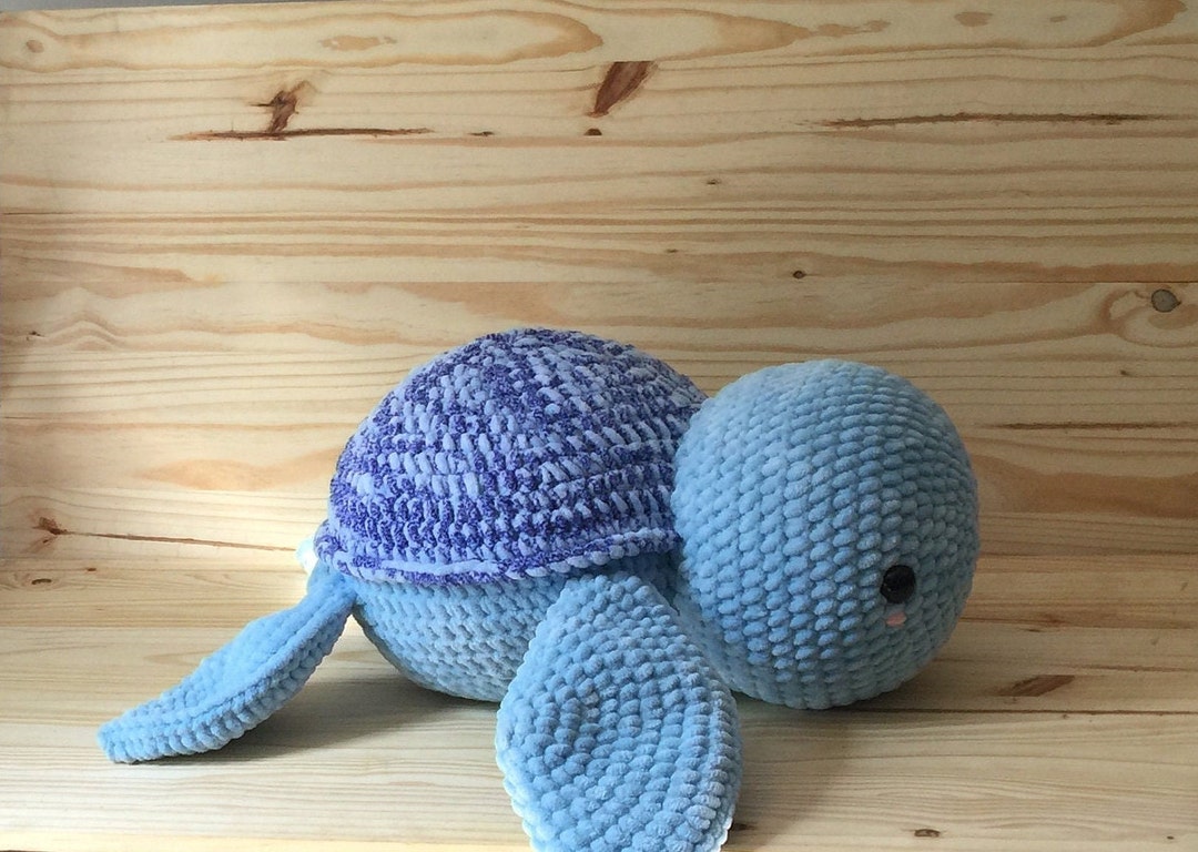 Giant Custom Turtle Plushie, Crochet Sea Creature, Stuffed Turtle, Cute ...