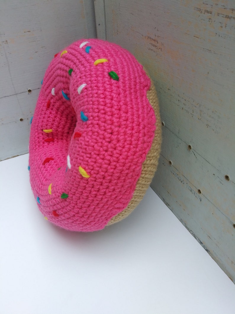 Giant Crochet Donut Giant Crochet Food Stuffed Donut Pillow - Etsy