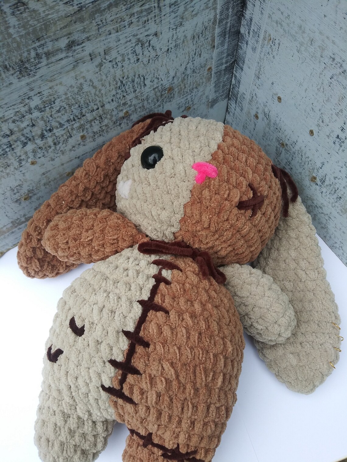 Crochet Goth Zombie Bunny, Amigurimi Bunny Plush, Crochet Stuffed ...