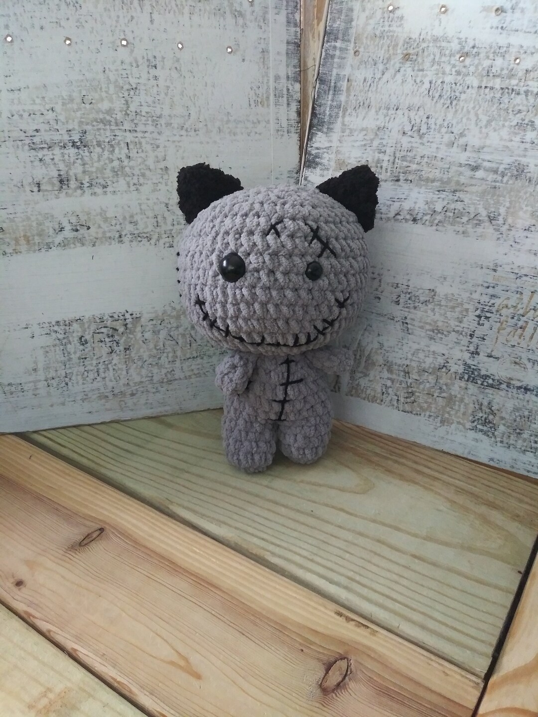Crochet Zombie Cat Plushie, Stuffed Pets, Amigurimi Cat, Cat Plushie ...