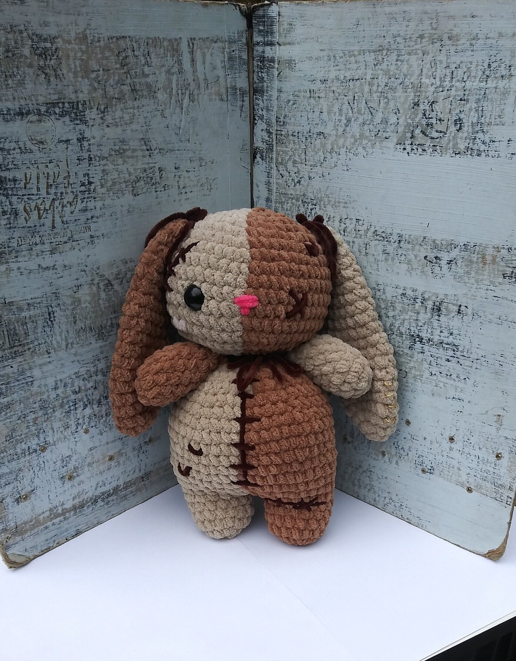 Crochet Goth Zombie Bunny, Amigurimi Bunny Plush, Crochet Stuffed ...