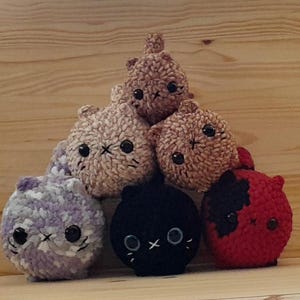 Crochet Loaf Cat, Fat Cat Plushie, Loaf Cat Plushies, Amigurimi Chibi ...