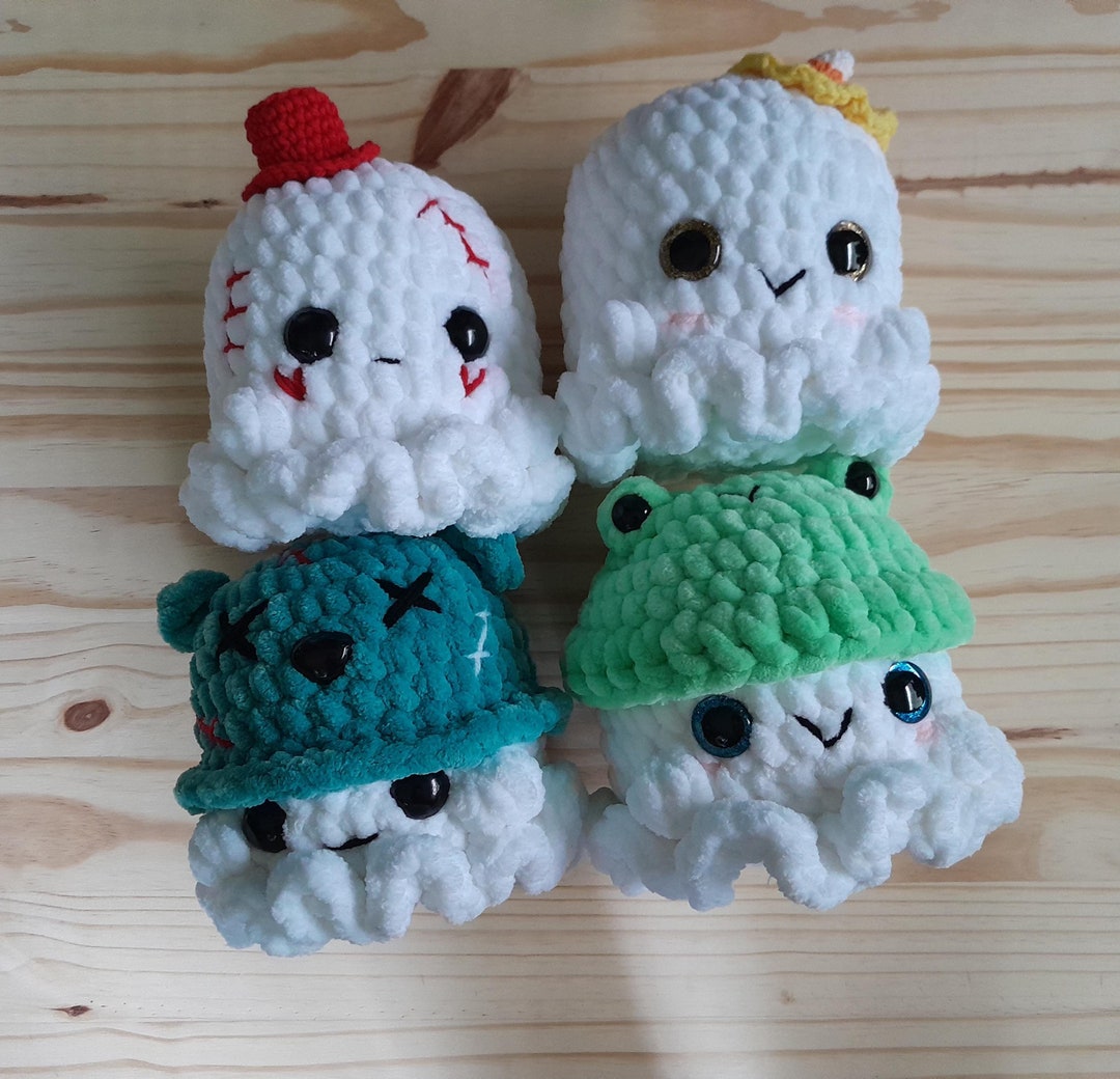 Cute Stuffed Ghosts, Halloween Decor, Spooky Plushies, Autumn Ghost ...